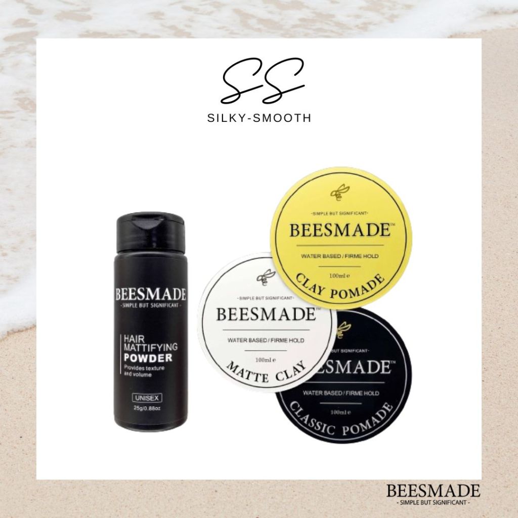 BEESMADE Matte Clay 100ml / Classic Pomade / Hair Mattifying Powder 25g ...