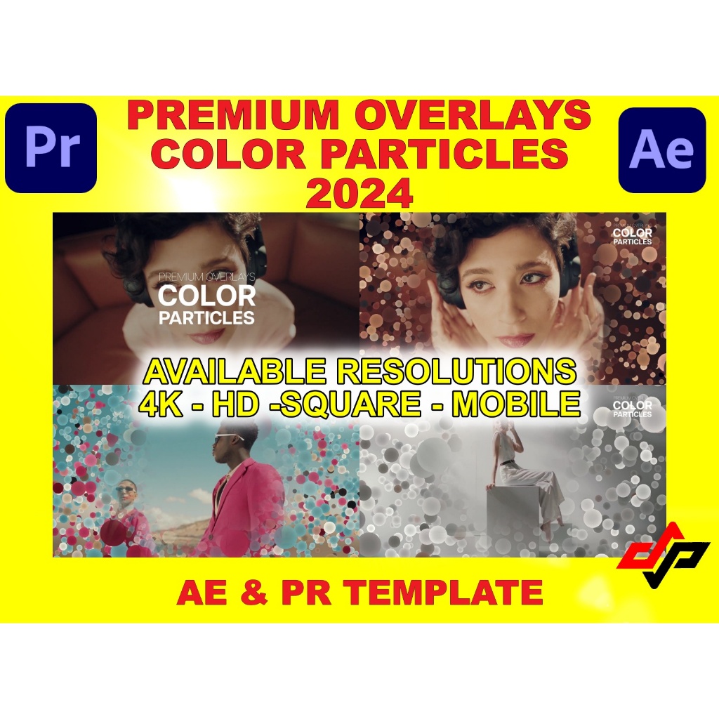 [PR AE Template] 2024 Premium Overlays Color Particles Template for ...