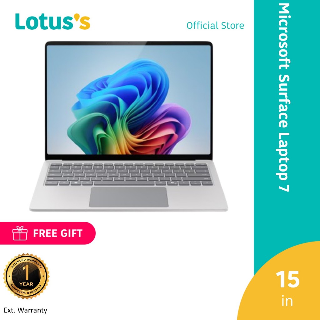 Microsoft Surface Laptop (7th Edition) Copilot+ PC 15" X Elite 16GB 256GB Platinum (ZHG-00018 ...