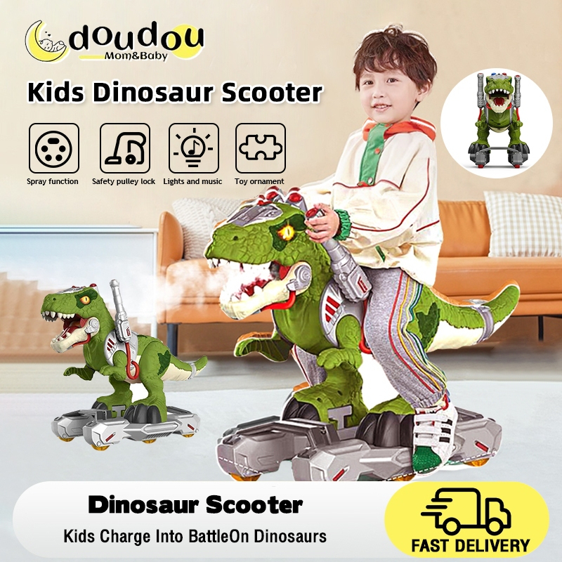 Dinosaur Scooter Kids Ride On Dinosaur Electric With Sounds and Smoke ...