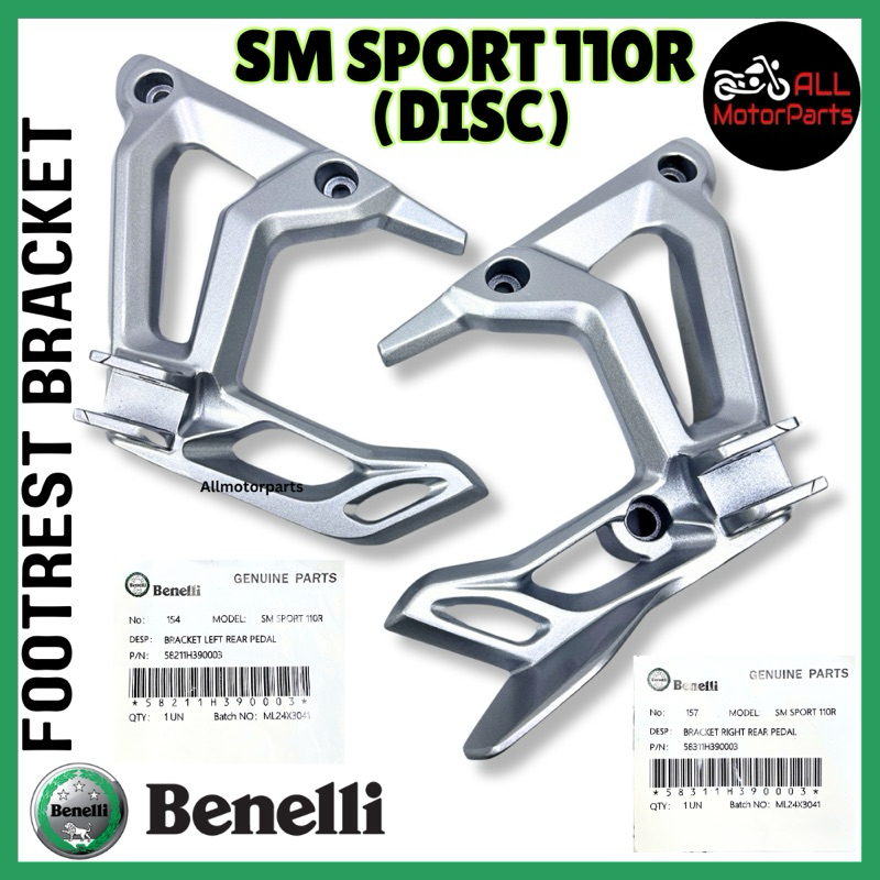 [100% ORI] SM SPORT 110/R REAR FOOT REST BRACKET LEFT KIRI RIGHT KANAN ...