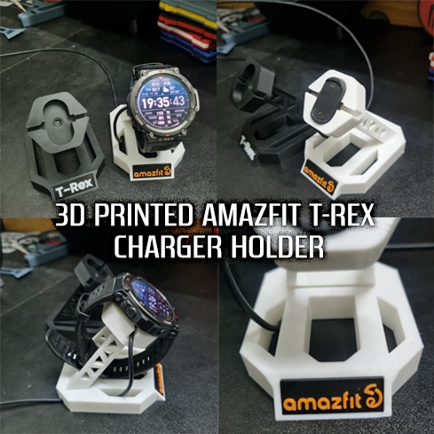 Amazfit T-REX Pro, T-REX 2 Charger Holder, customize 3D Printed ...