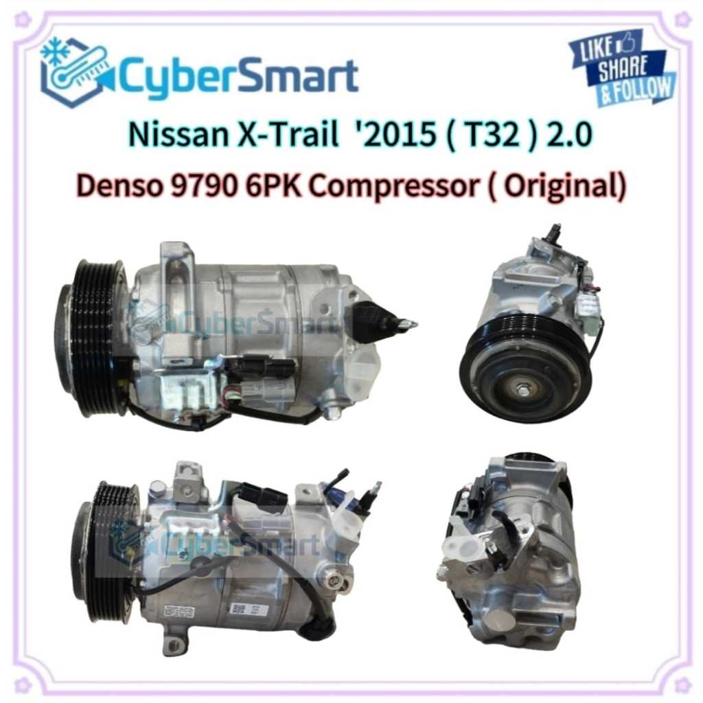 ORIGINAL NISSAN X-TRAIL 2016 - PRESENT (MODEL T32 )2.0 DENSO 9790 6PK AIR-COND COMPRESSOR ...