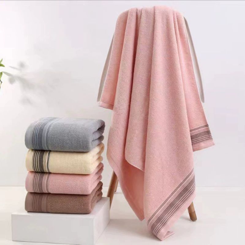 Ready stock Bath towel 70x140cm 100% Cotton Soft Absorbent Tuala Besar ...