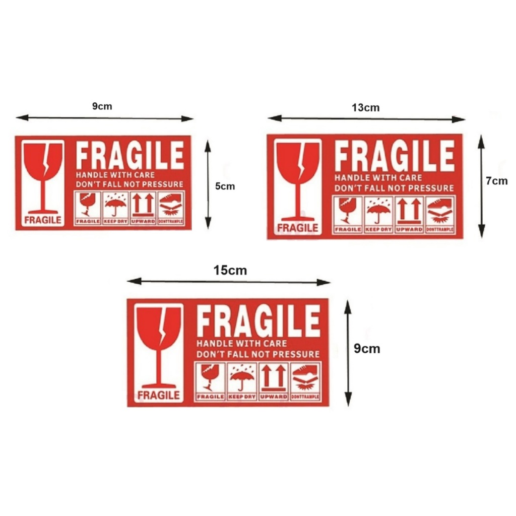 Fragile Stickers Packaging Handle With Care No Pressing Easy Break ...