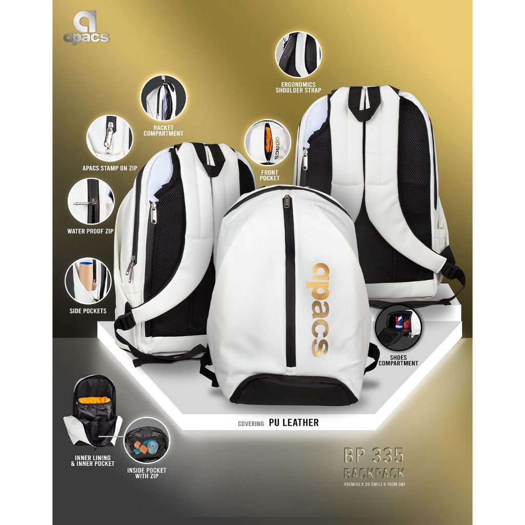 APACS BACKPACK BAG BP 335 BADMINTON BAG ORIGINAL 100% | Shopee Malaysia
