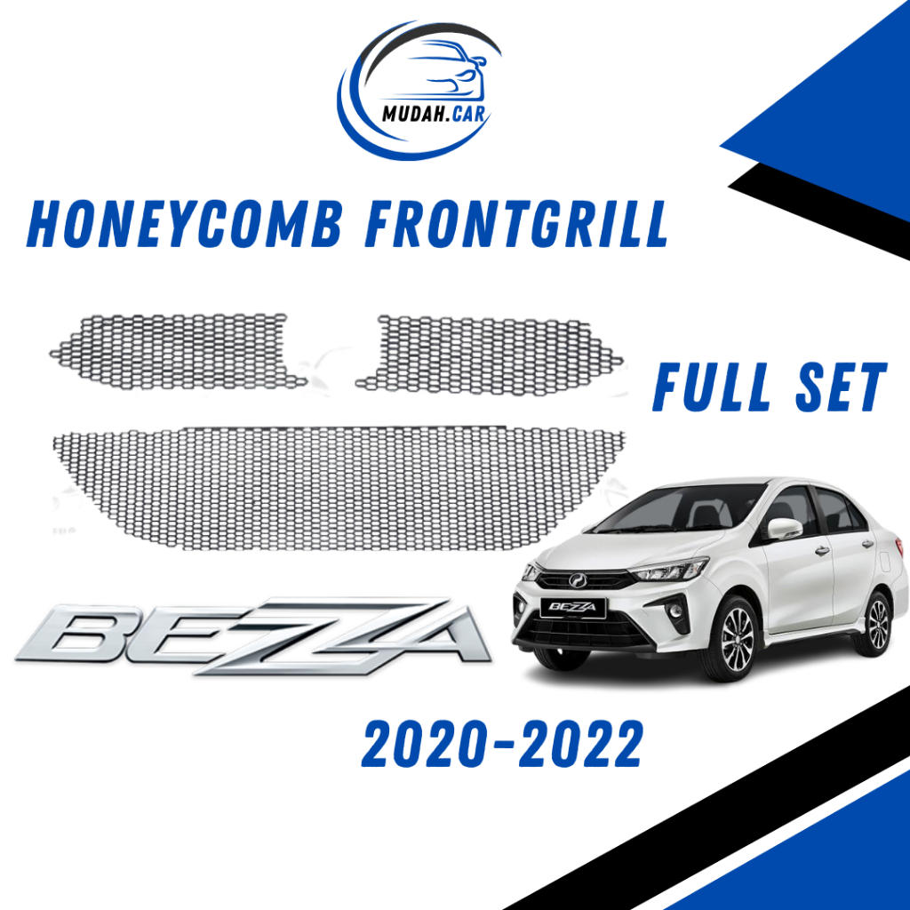 Honeycomb Design Frontgrill For Bezza 2020-2022 Ready Cut Full Set Top ...