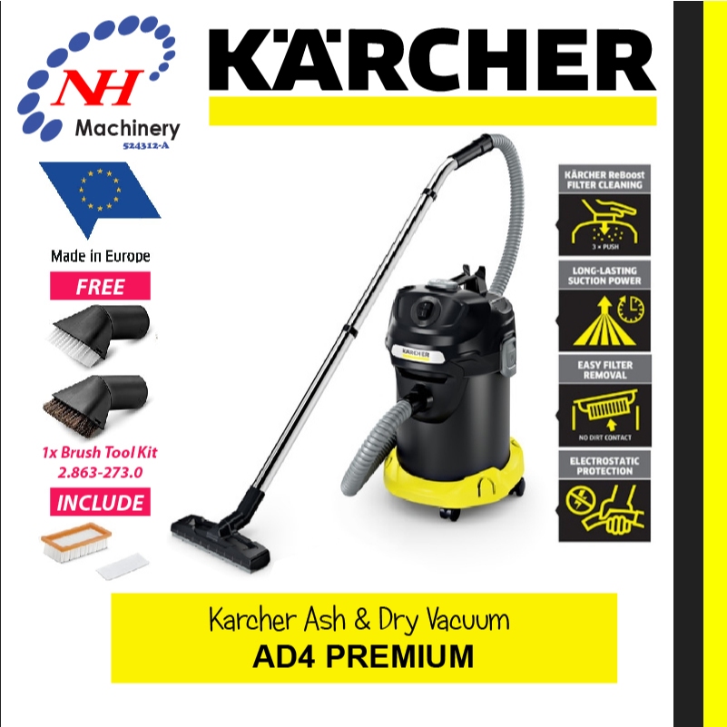KARCHER AD 4 PREMIUM - ASH & DRY VACUUM | Shopee Malaysia