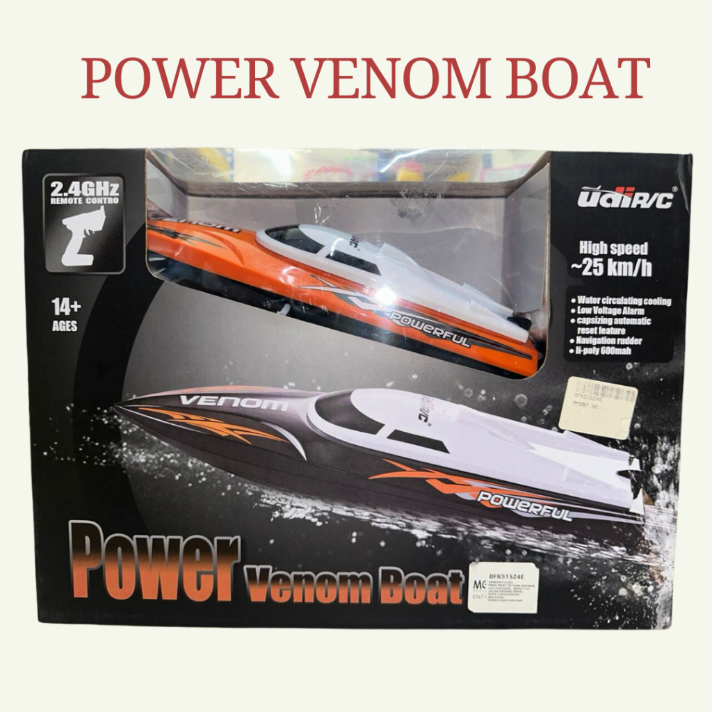 POWER VENOM BOAT HIGH SPEED 25KM/H 2.4GHz REMOTE CONTROL | Shopee Malaysia