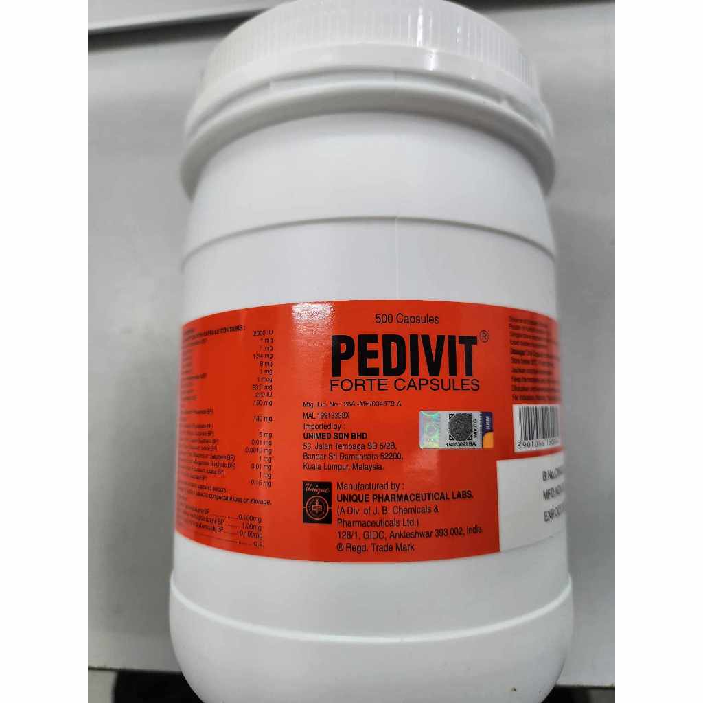 Pedivit Forte Multivitamin (500 Capsules) | Shopee Malaysia