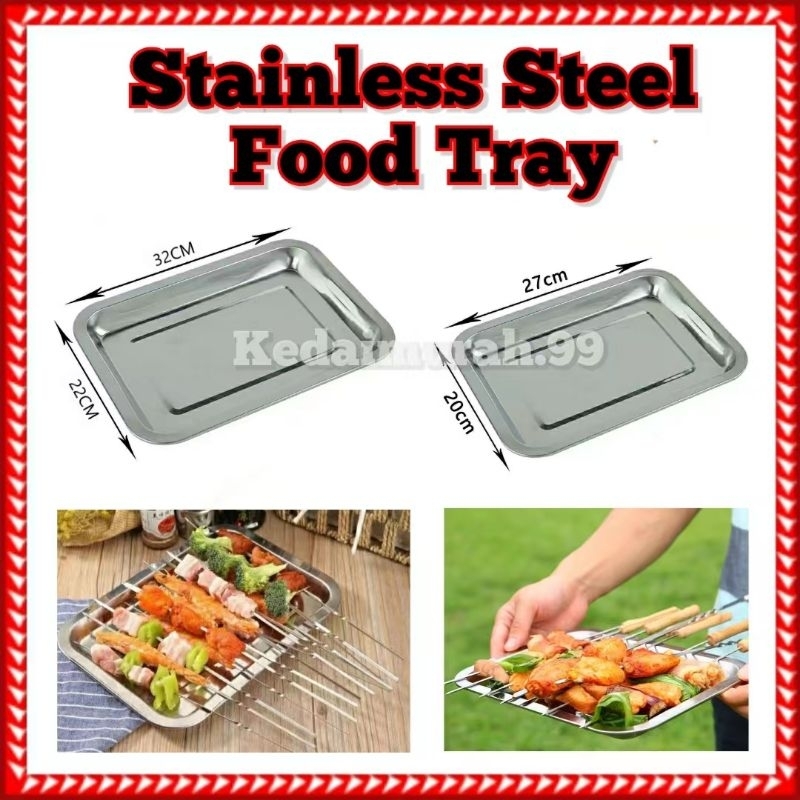 Stainless Steel Food Tray/Flat/Dulang Talam Decorations/Bbq Tray ...