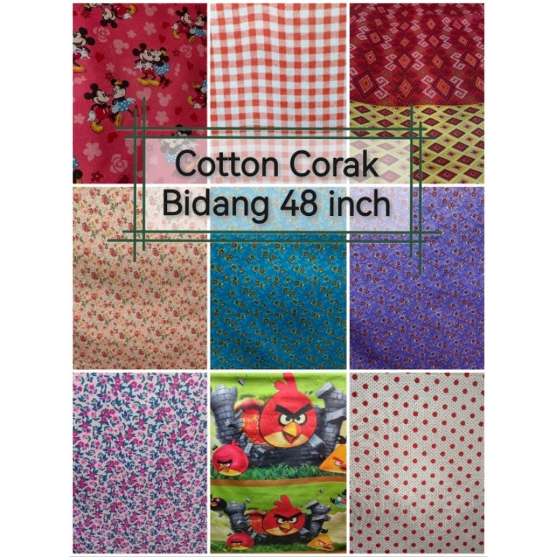 ‼️Open Meter‼️Kain Cotton TC Corak Bidang 48 inch(122CM) Corak Polka ...