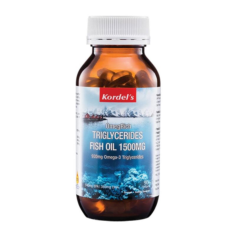 Kordel'S Omega Rich Triglyceride Fish Oil 1500mg 90's / 90's x 2 (03/05 ...
