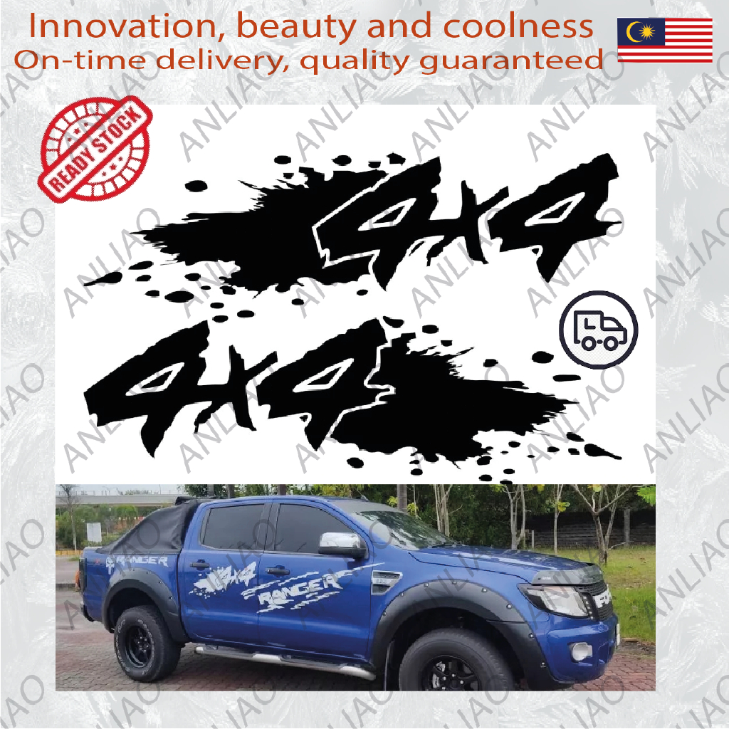 2Pcs Decals 4x4 Off-Road Ford Ranger Car Stickers Ford Raptor F150 ...