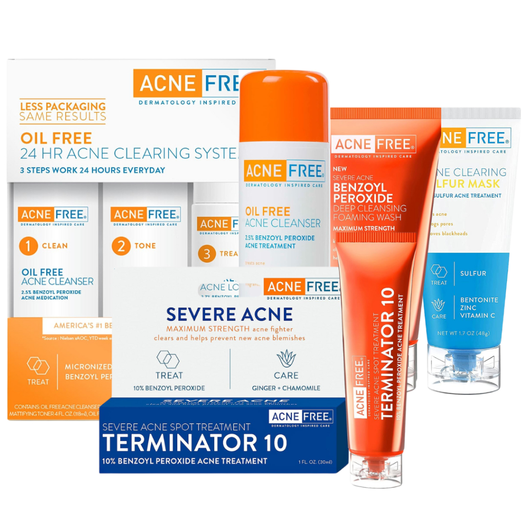 AcneFree Terminator 10 / Oil Free Acne Cleanser / Deep Cleansing ...