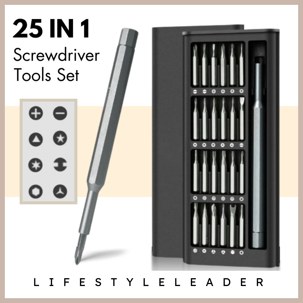 25 In 1 Screwdriver Set Precision Mini Screwdriver Set Magnetic Screwdriver Repair Tool Kit ...