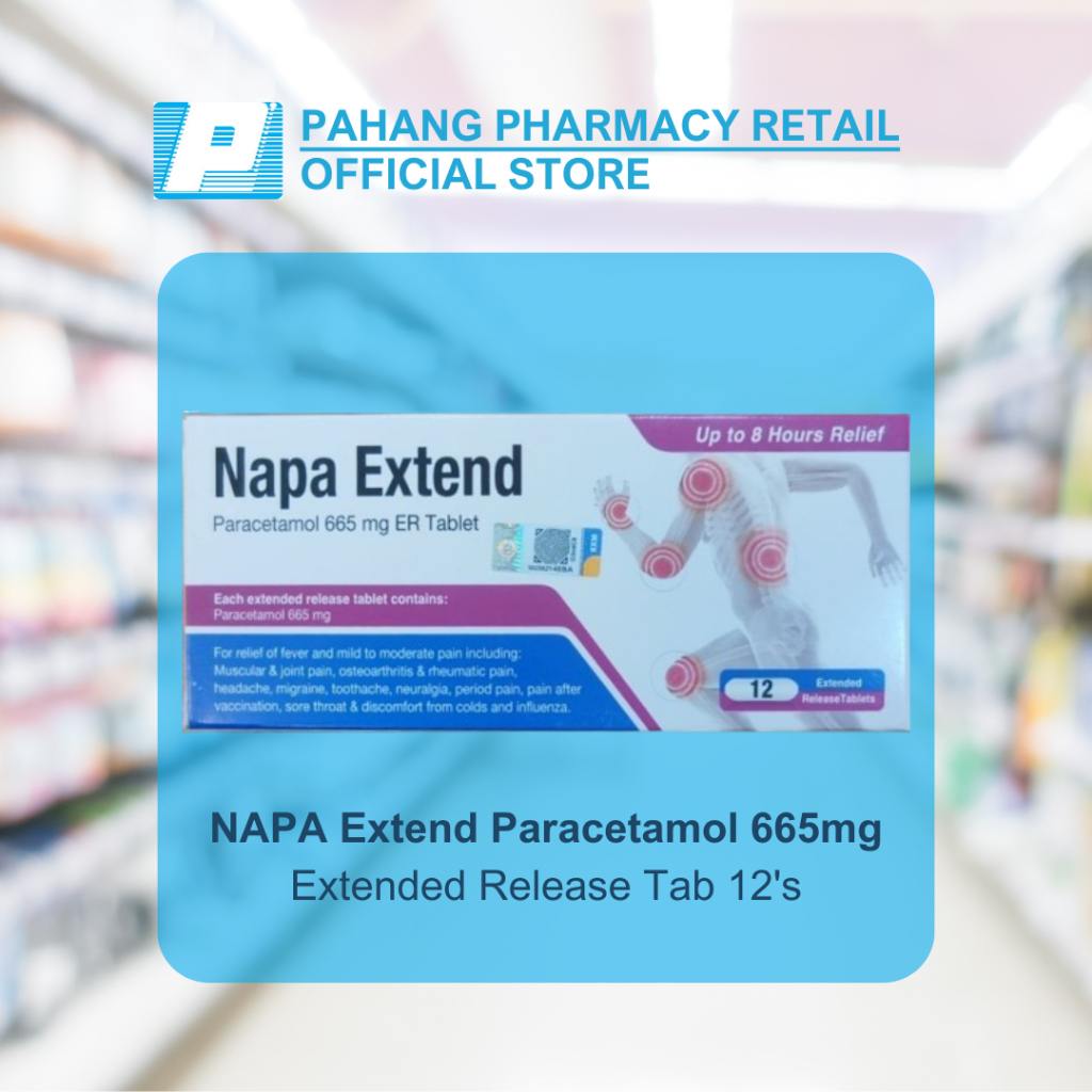 NAPA Extend Paracetamol 665mg Extended Release Tab 12's (expired 10/24 ...