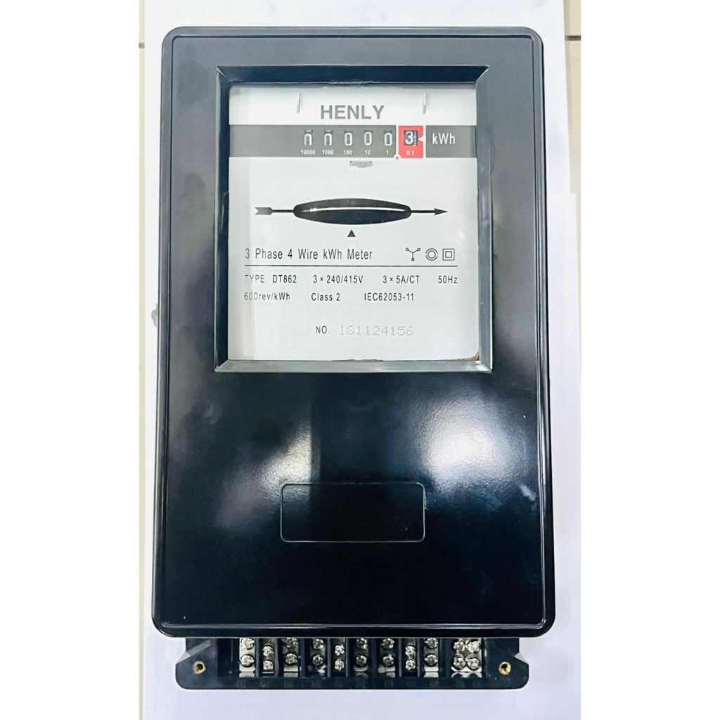 [Ready Stock] HENLY 3 Phase 4 Wire KWh Meter /Type- DT862 3 x 240/415V ...