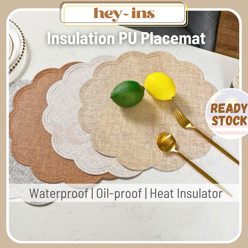PU Heat Insulation Placemat Waterproof Oil-proof Coaster Alas Pinggan ...