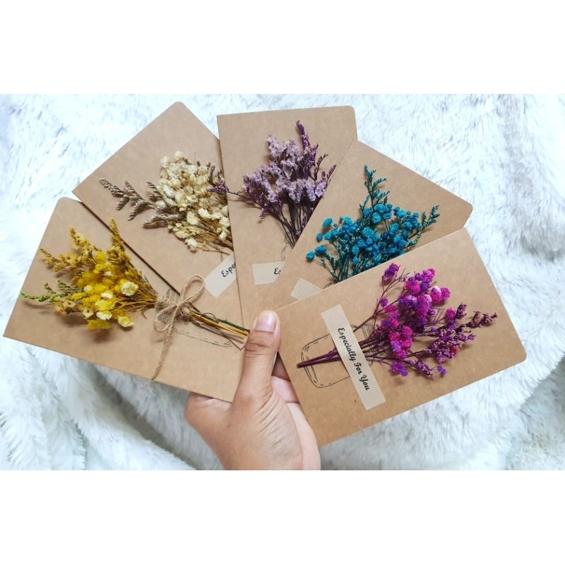 [Handmade] Dried Flower Card [Greeting Card] [Wish Card] [Kad Ucapan ...