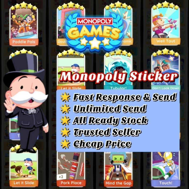 Monopoly Sticker (1 Star - 5 Star) | Shopee Malaysia