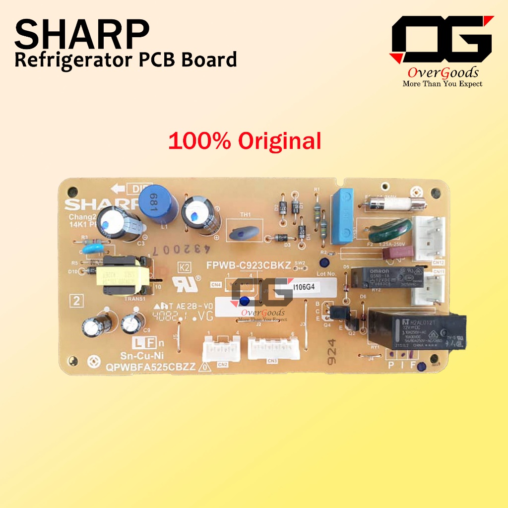 SHARP FRIDGE PCB BOARD C923 SJ176M / FPWB-C923CBKZ REFRIGERATOR POWER ...