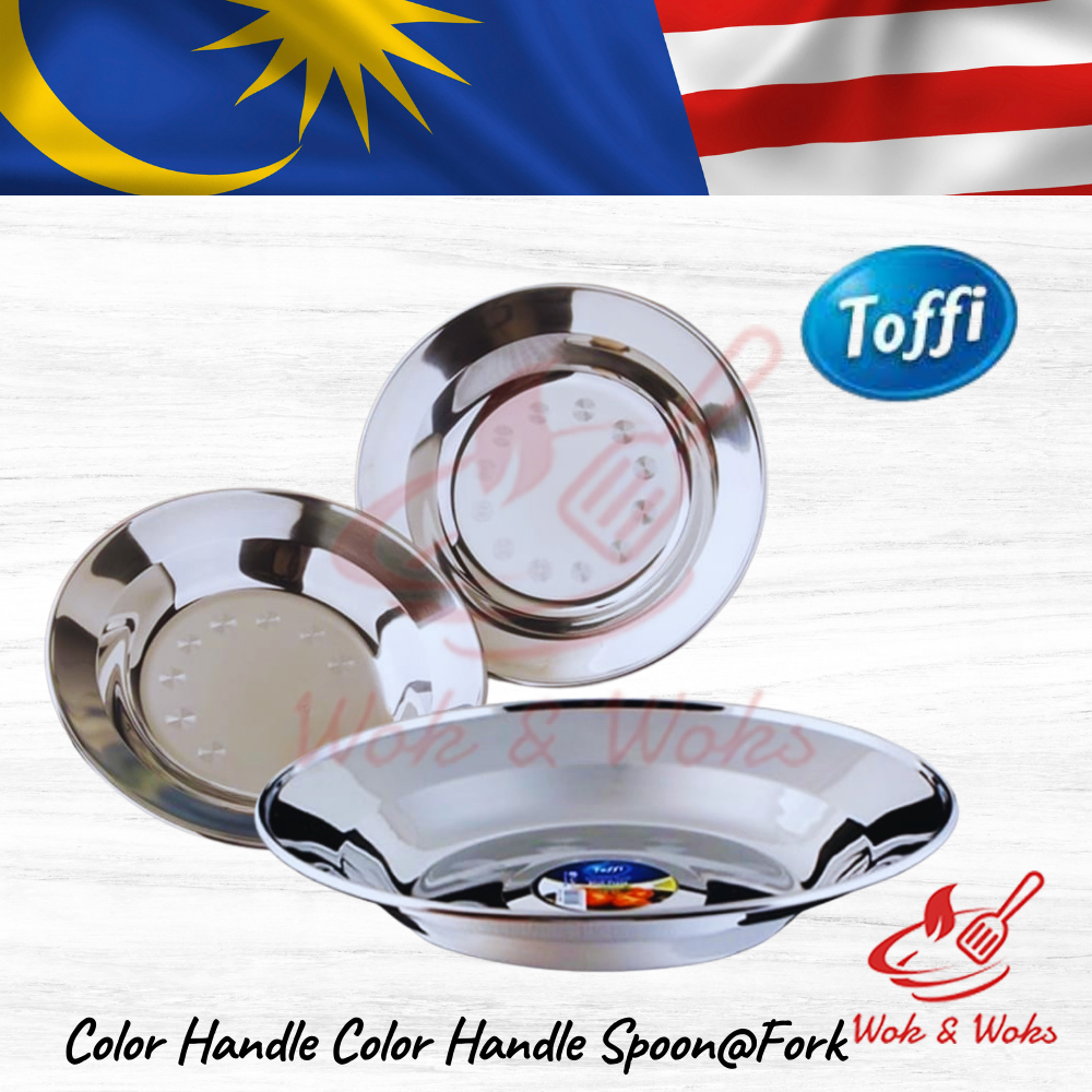 Toffi Brand Stainless Steel Round Soup Plate / Pinggan Sup Keluli Bulat ...