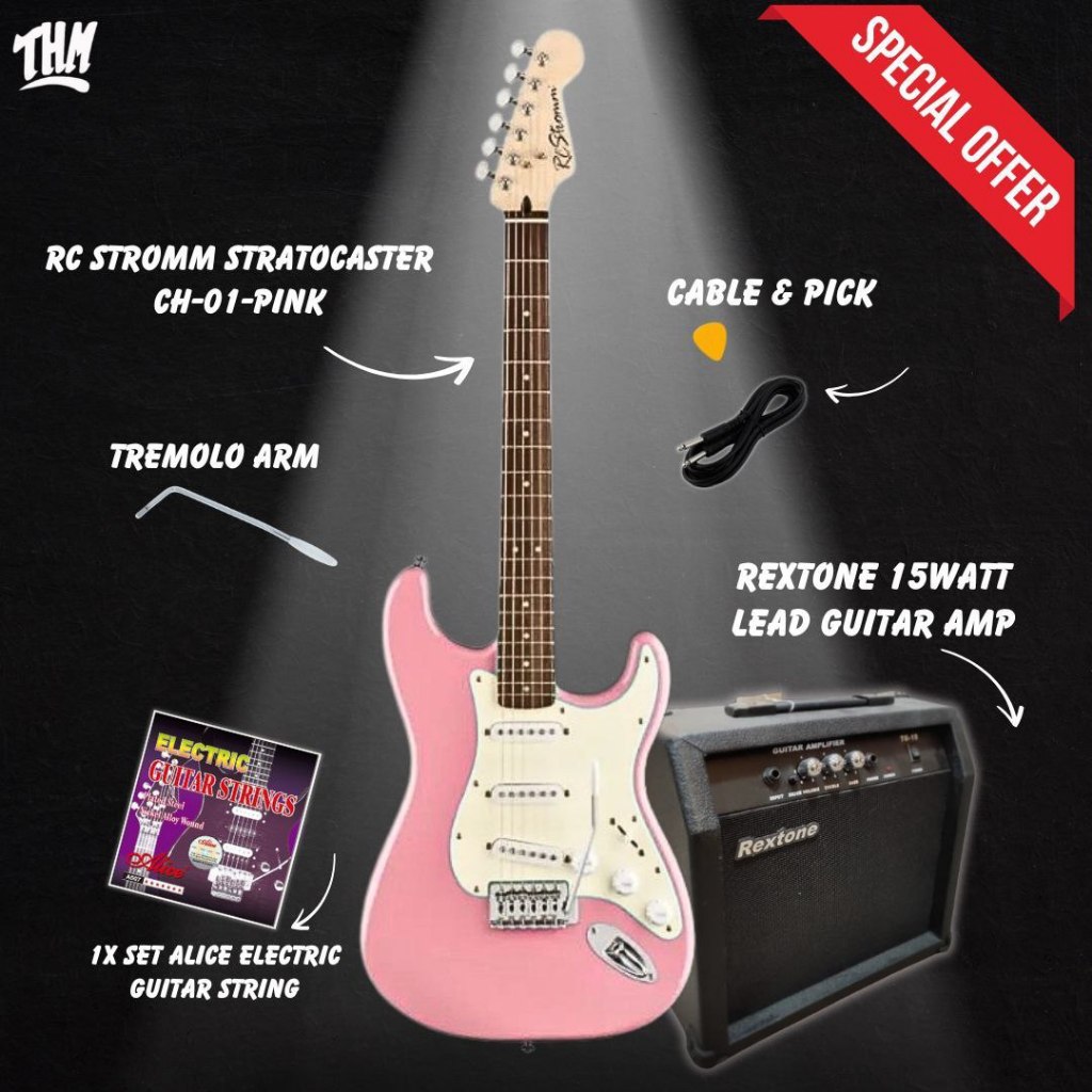 Special Offer RCStromm Stratocaster Electric Guitar CH-01-PI with ...