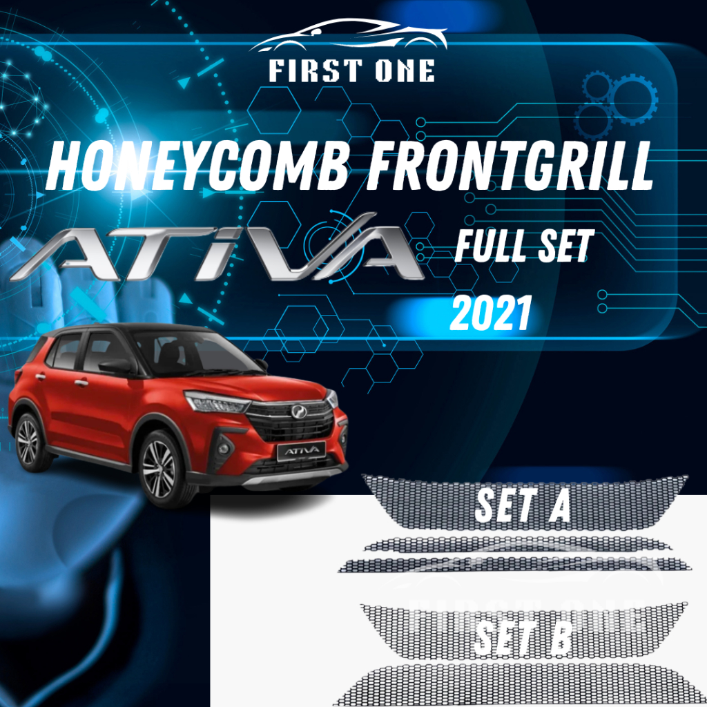 Frontgrill Design Honeycomb For Perodua Ativa 2021 Full Set | Shopee ...