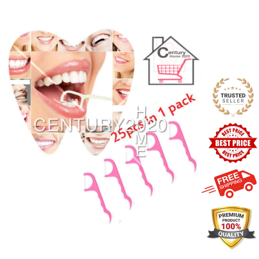 Dental Floss Picks Waxed Toothpick Stick Floss Oral Care Disposable ...