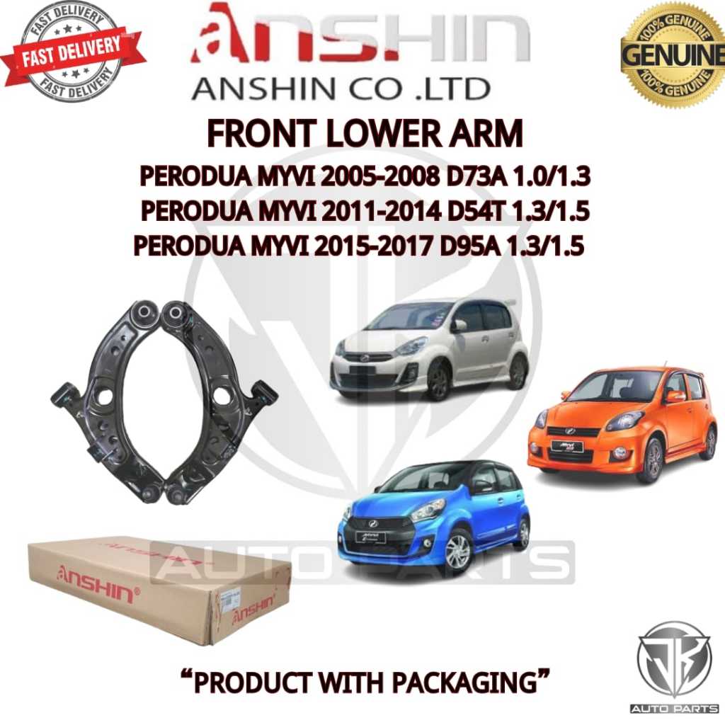 #ANSHIN#JAPAN FRONT LOWER ARM PERODUA MYVI 2005-2017 D73A/D54T/D95A 1.0 ...
