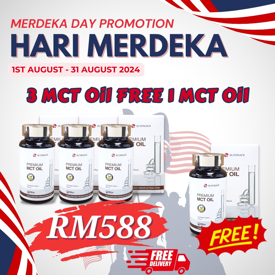 【NEW STOCK】 Sunpeace Premium MCT Oil 500mg 120 Capsules - KETO Diet优质中链脂肪酸 -燃烧脂肪+健康瘦身+解决便秘问题 ...