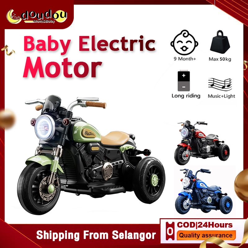 Kids Electric Music Motorcycle & LED Lights Ride On Motor Baby Motor ...