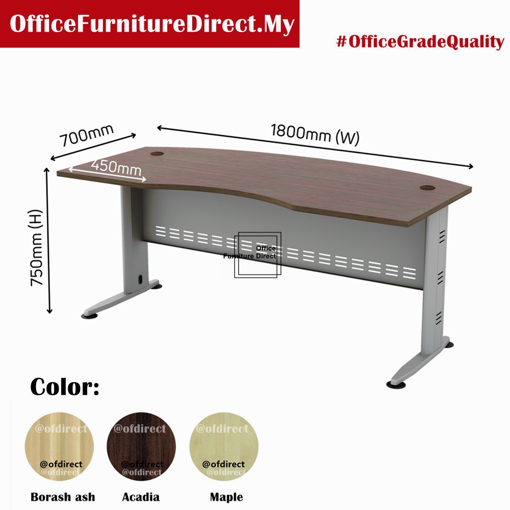 180x90cm 6 Feet Manager Executive Office Table QMB55 (Deliver Ground ...