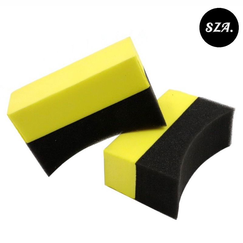Curve Sponge U-Shape Yellow Black Tyre Car Wash Polish 1pc | Shopee ...