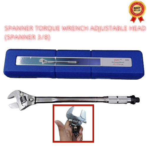 Spanner torque wrench adjustable head 19-110Nm/with case/multipurpose ...