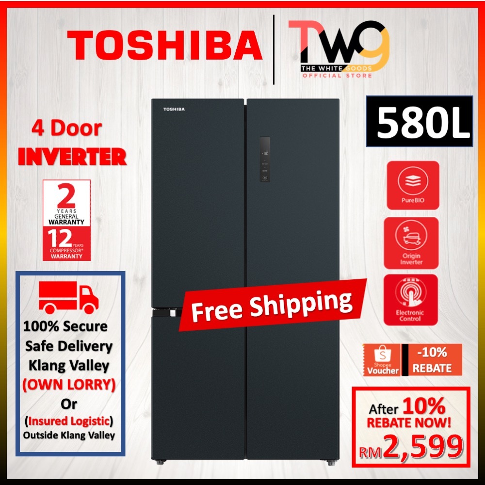 [FREE SHIPPING] Toshiba DUAL Inverter Multi Door Refrigerator Fridge ...