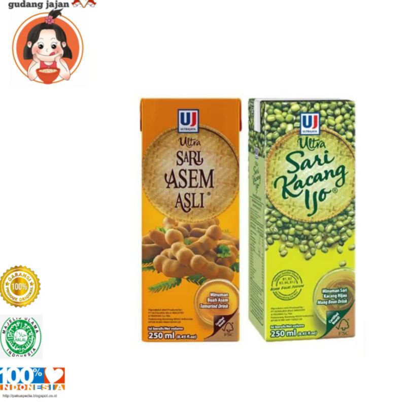 Sari kacang hijau sari asem asli ultrajaya 250ml | Shopee Malaysia