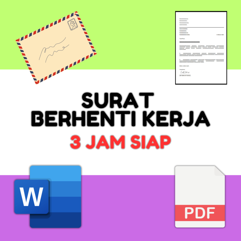 Servis Buat Surat Berhenti Kerja (Resignation Letter) Notis Berhenti ...