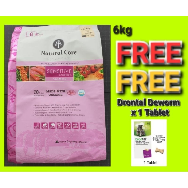 Exp:2026 May 6kg Natural Core Sensitive Salmon Eco 6 Organic Senior Puppy Lamb Vegetarian Bene ...