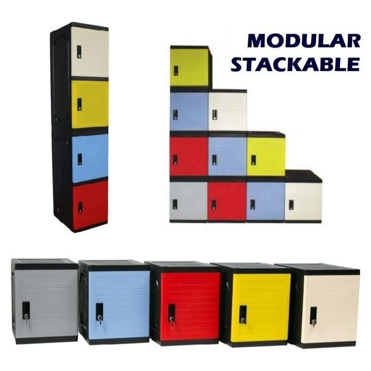 OPTIMUS Waterproof Cube Box 1 Door Locker With Lock Plastic Multi ...