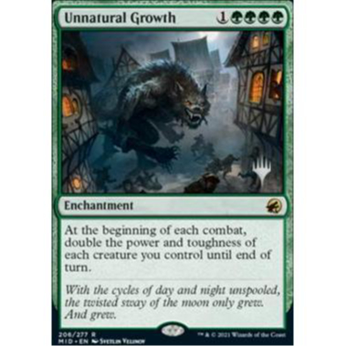 MTG single Unnatural Growth promo foil (chinese) | Shopee Malaysia