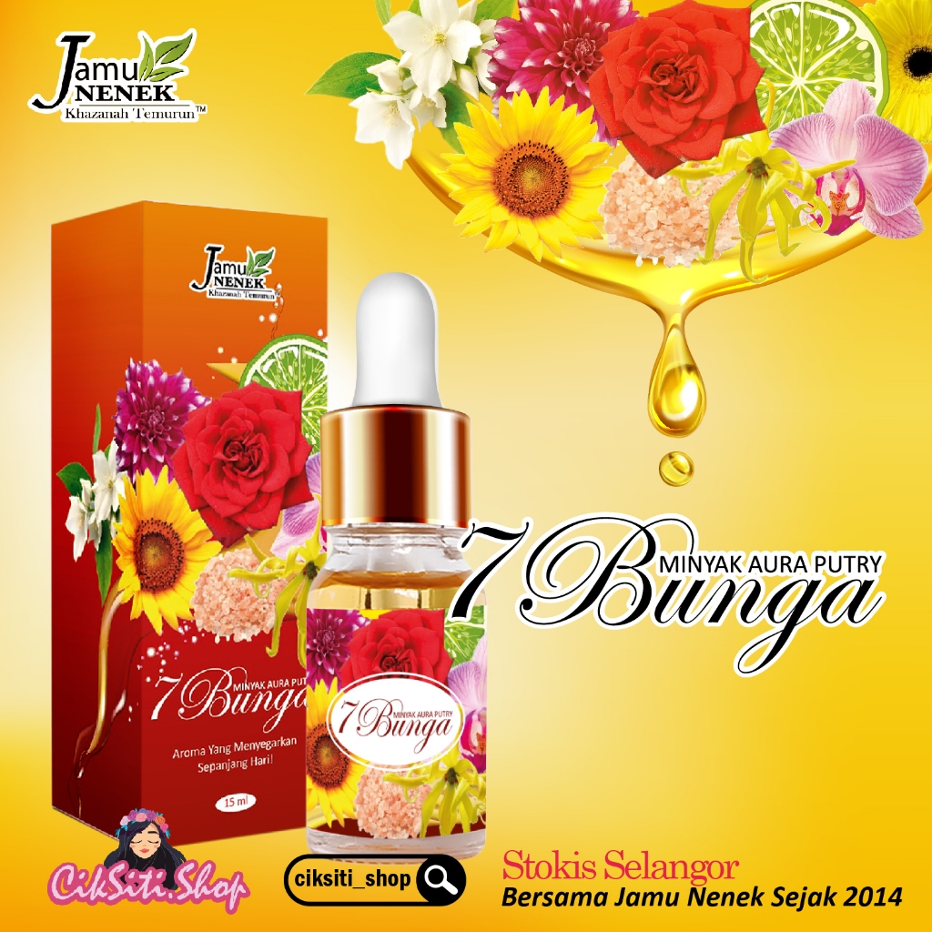 Mandian Aura Putry 7 Bunga (Minyak Pati Bunga, Mandi Bunga) | Shopee ...