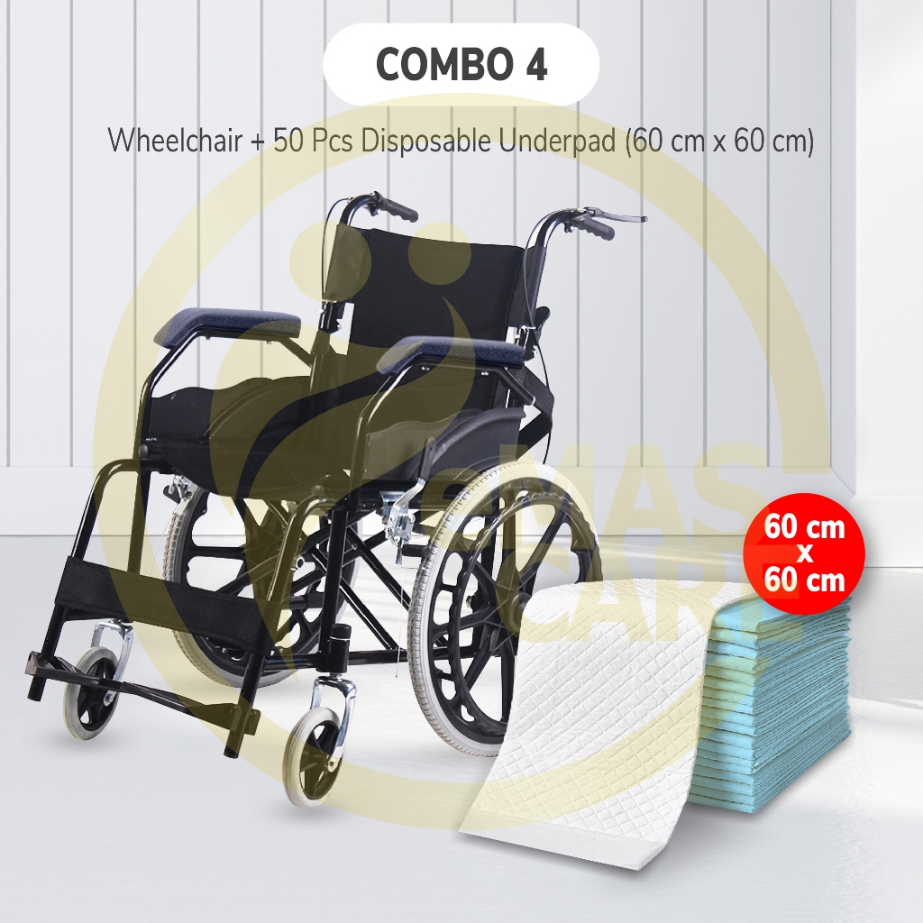 Big Wheel Wheelchair Self Push Wheel Chair Elderly LightWeight Foldable ...