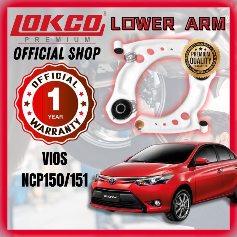 LOKCO Premium Heavy Duty Lower Arm TOYOTA VIOS NCP150/NCP151 Front Left ...