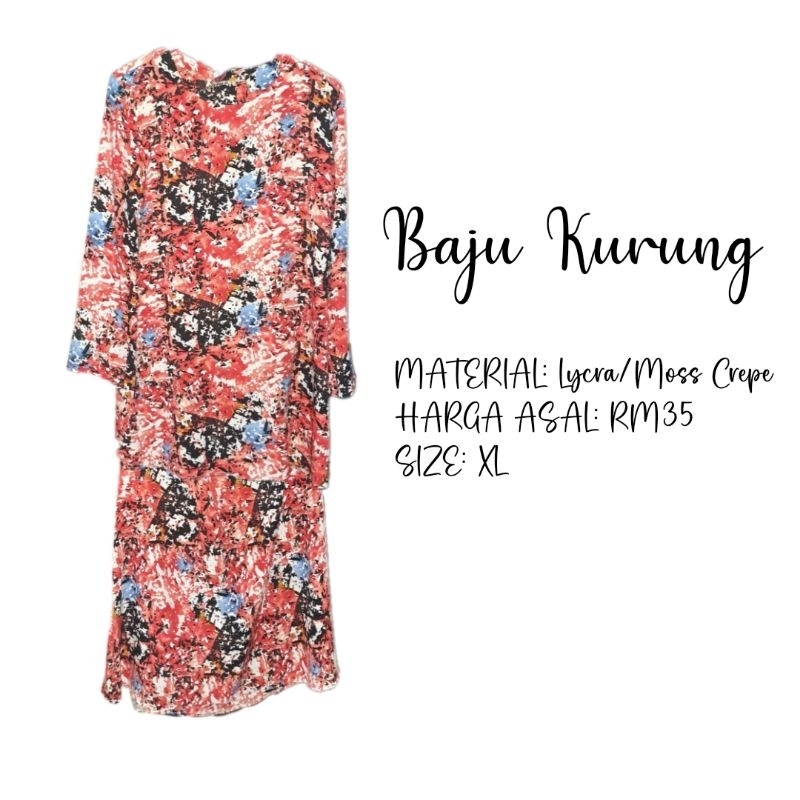 New Baju Kurung Bercorak (XL) | Shopee Malaysia
