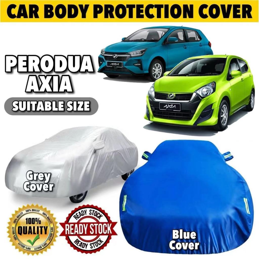 Perodua Axia Car Protection Body Cover Selimut Kereta Waterproof Water ...