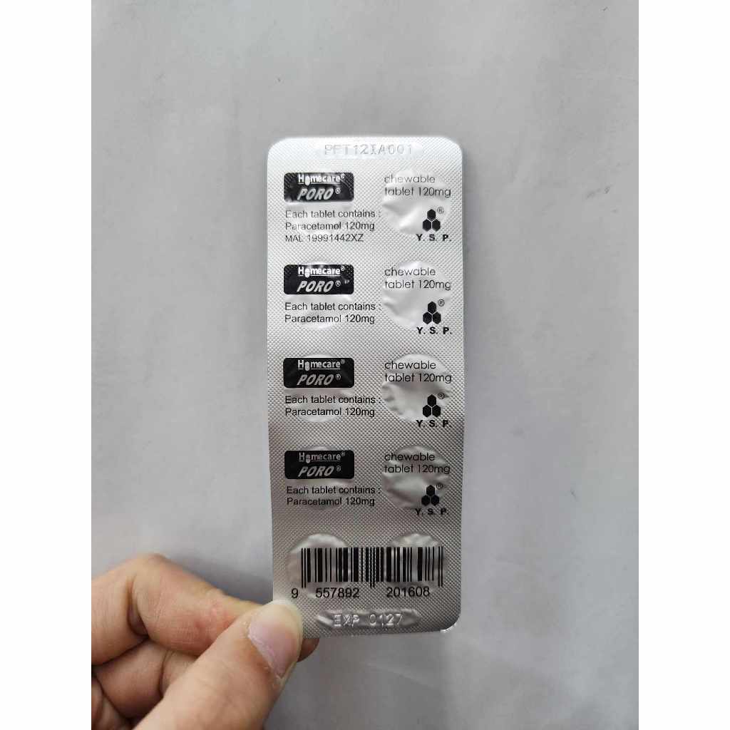 YSP HOMECARE PORO 120MG CHEWABLE TAB FOR KIDS 10'S/STP | Shopee Malaysia