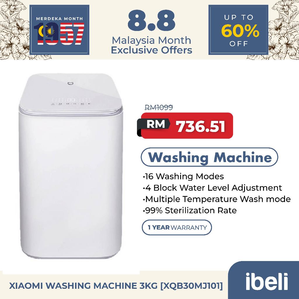 Xiaomi Mijia Mini Washing Machine Pro 3KG 16 Washing Modes Adjustable ...