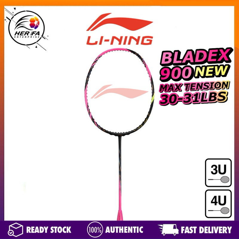 LI-NING Bladex 900 New 3U & 4U Badminton Racket Max Tension 31lbs ...